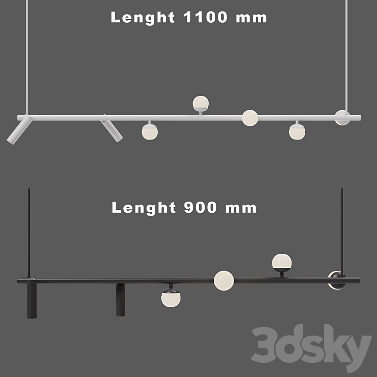 Lampatron SNOTRA LONG - Pendant light - 3D model