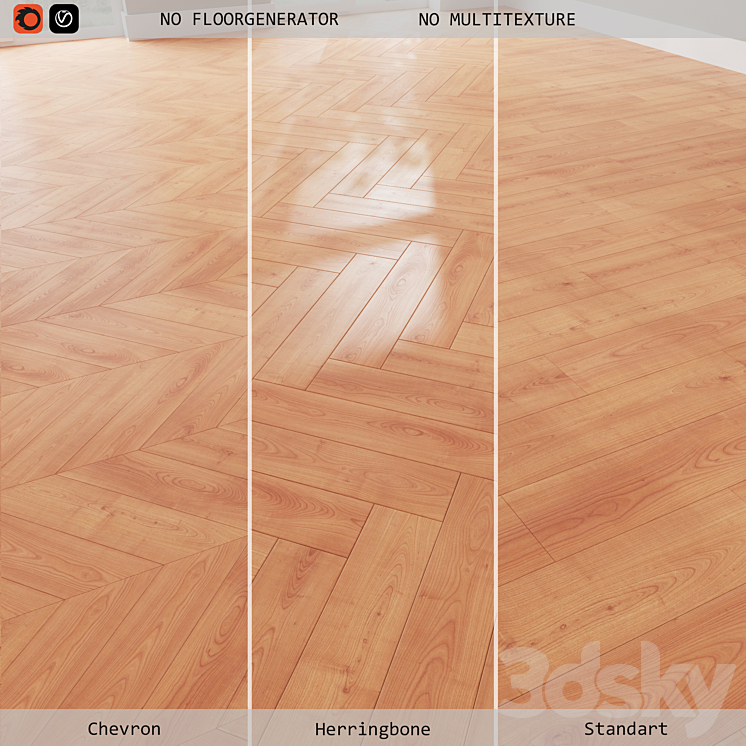 Floor laminate 101 Cherry - Floor coverings - 3D model