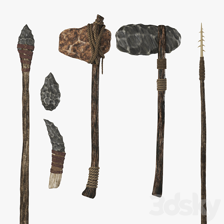 Stone Age tools - Miscellaneous - 3D model