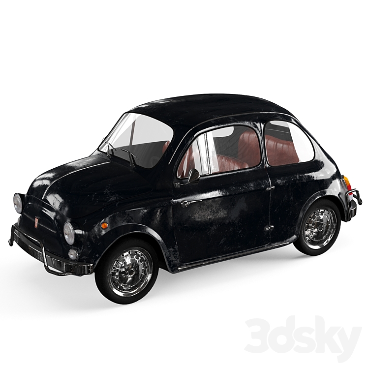 Retro Fiat 500 - Ground Transport - 3D model