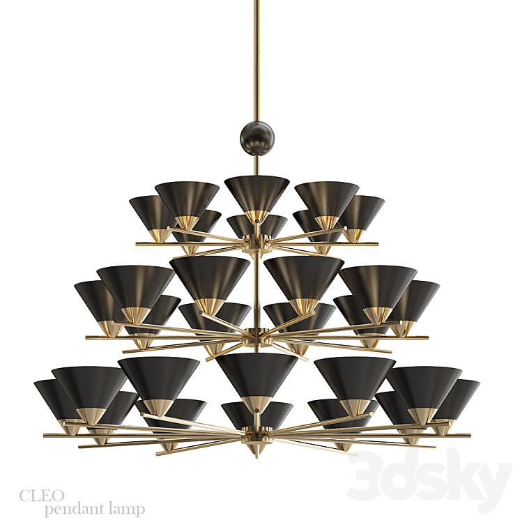 CLEO black - Pendant light - 3D model