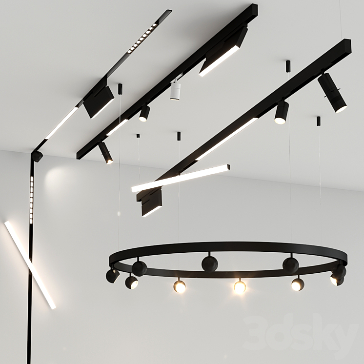 INFINITY Track low-voltage light system. - Technical lighting - 3D model