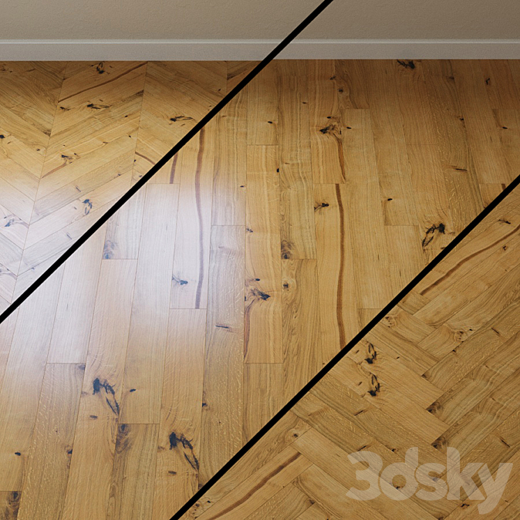 Parquet board Kahrs Linnea Village Oak Kahrs Linnea - Wood - 3D model