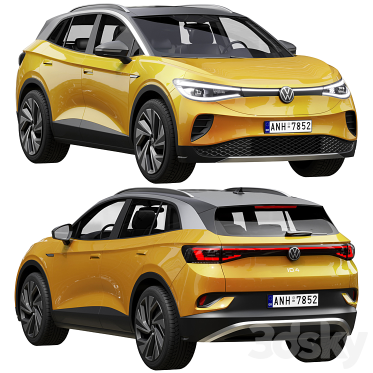 Volkswagen ID4 2021 - Ground Transport - 3D model