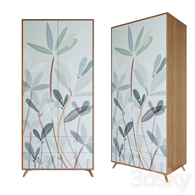 Frame wardrobe with floral print on the front - Wardrobe & Display ...