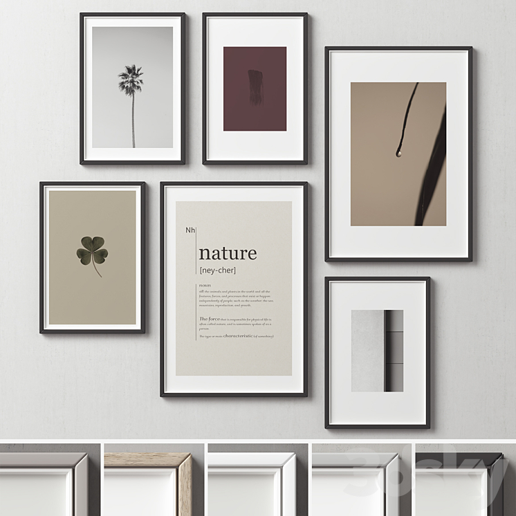 Picture Frames Set -225 - Frame - 3D model