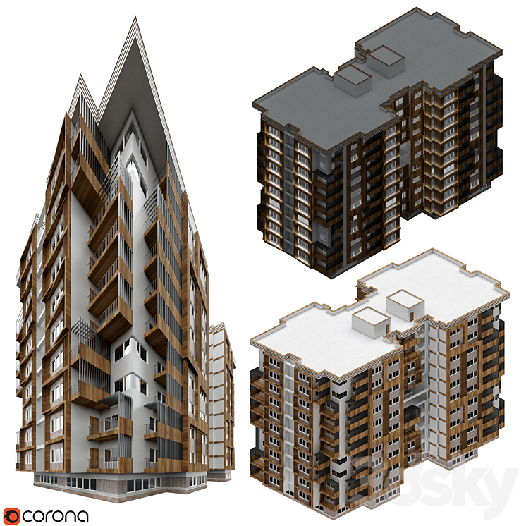 Residential Building - Building - 3D model
