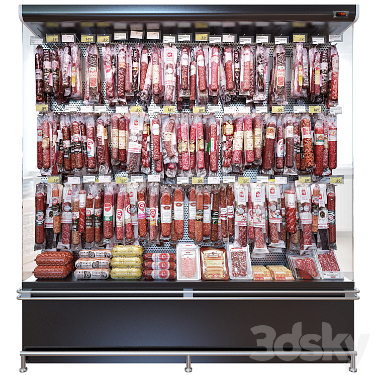 Sausage showcase 2 - Shop - 3D model