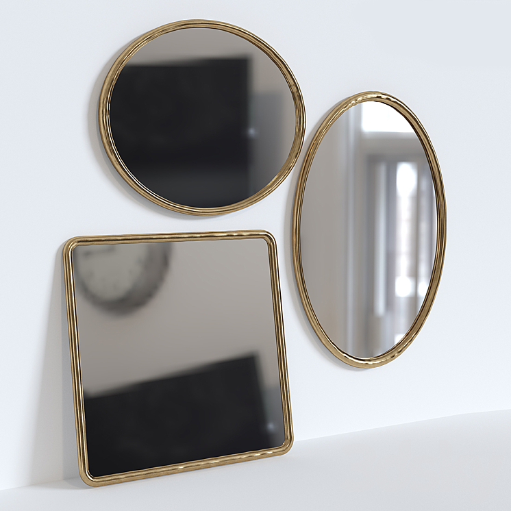 Mirror in Metal Frame Zara Home - Mirror - 3D model