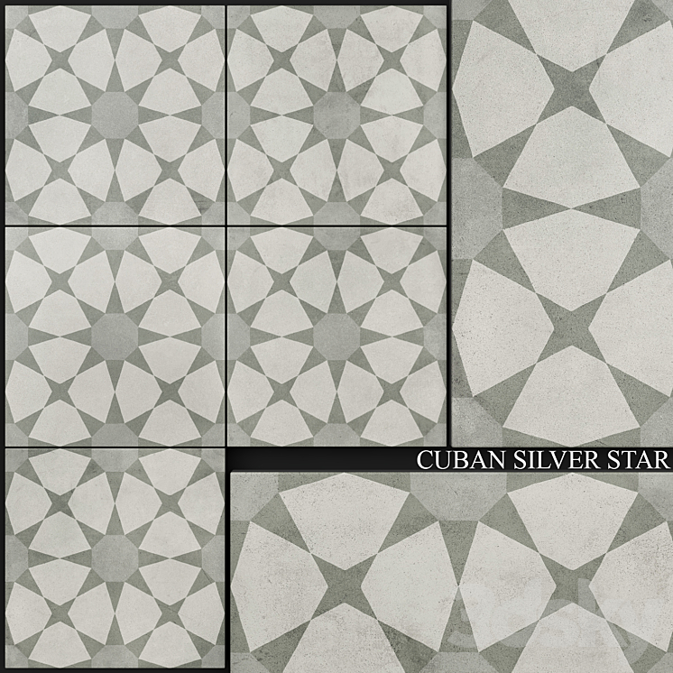 Peronda Cuban Silver Star - Tile - 3D model