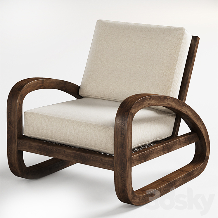 Restoration Hardware Pascal Chair - Arm chair - 3D model