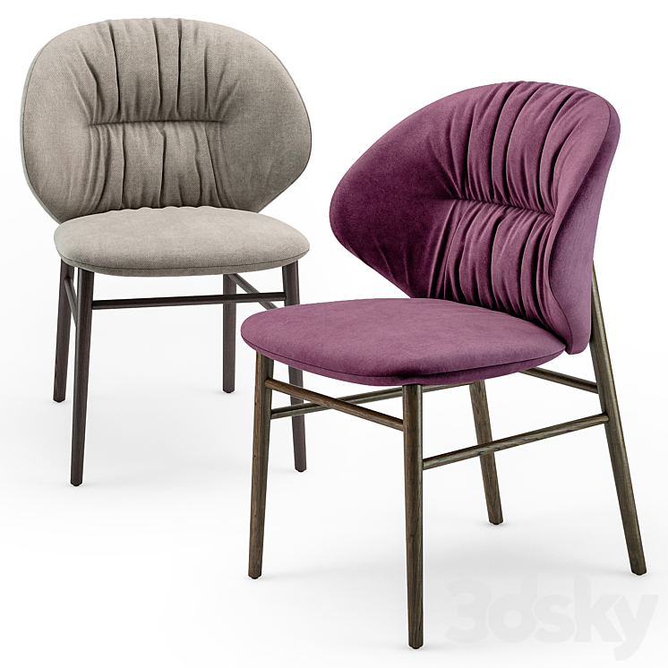 Bontempi drop wood chair - Chair - 3D model
