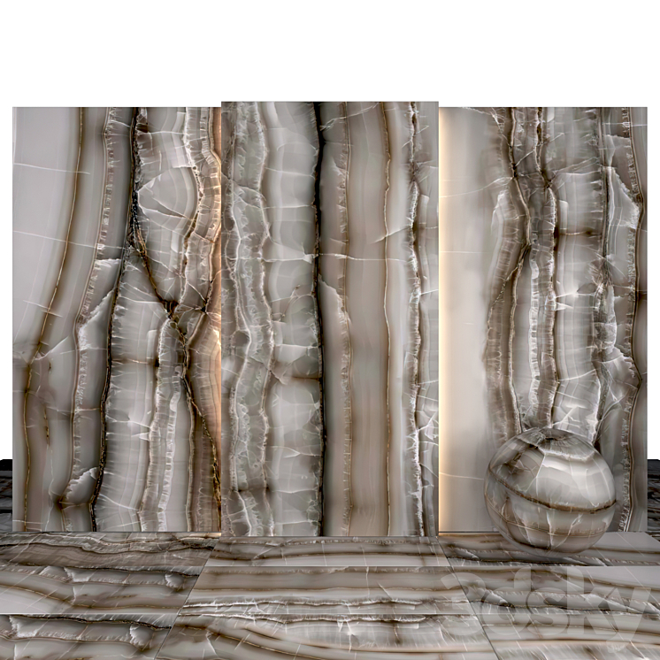 Akoya ocean marble - Stone - 3D model