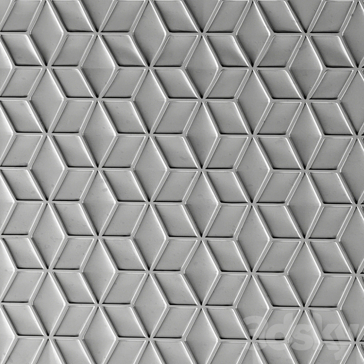 Wall rombo - 3D panel - 3D model