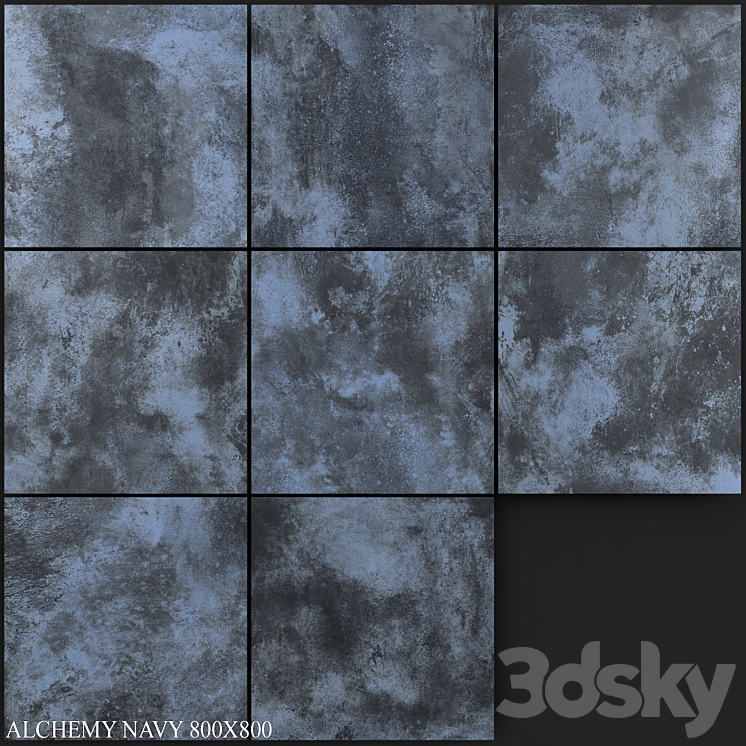 Caesar Alchemy Navy 800x800 - Tile - 3D model