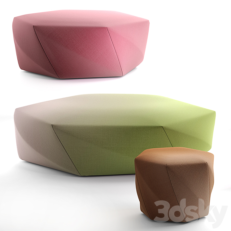 Pouf BROOK Moroso - Other soft seating - 3D model
