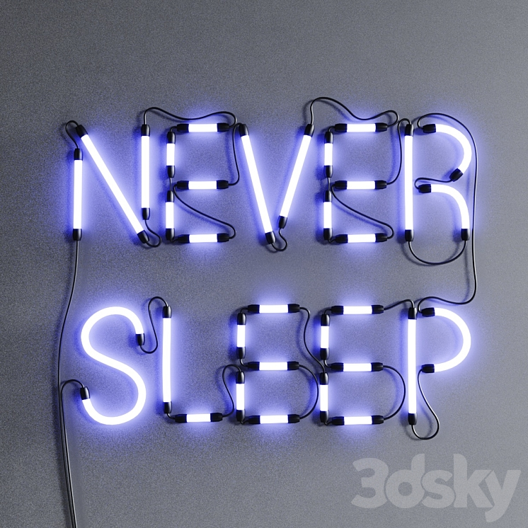 Neon Set 05 Neon Sign - Neon - 3D model