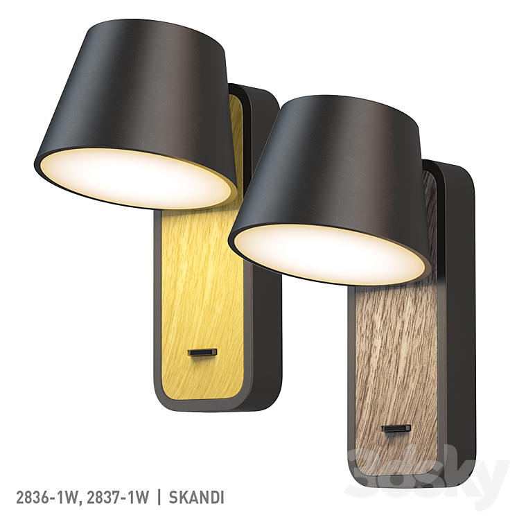 Favorite 2836-1W, 2837-1W - Wall light - 3D model
