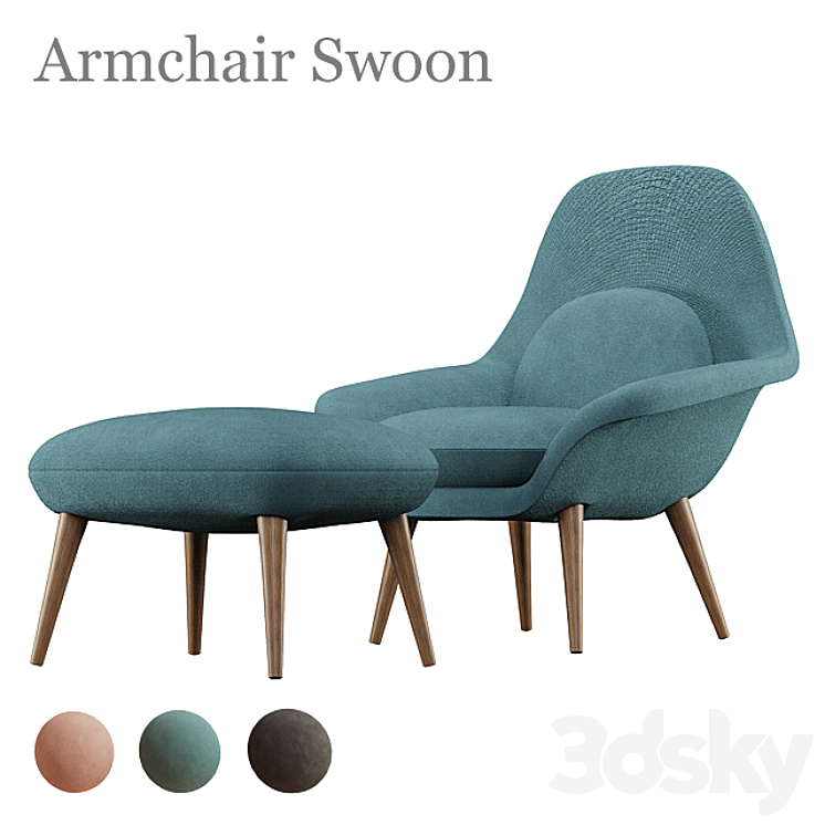 Armchair Armchair Swoon - Arm chair - 3D model