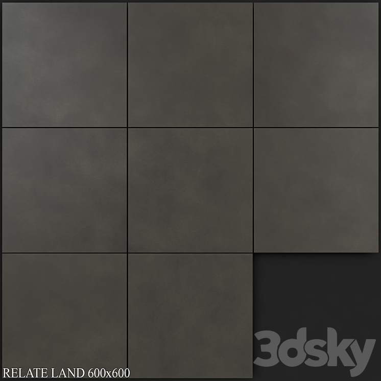 Caesar Relate Land 600X600 - Tile - 3D model