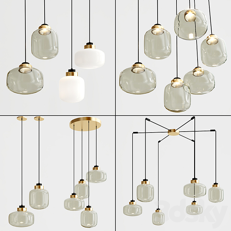 LEGIER Hanging lamp collection - Pendant light - 3D model