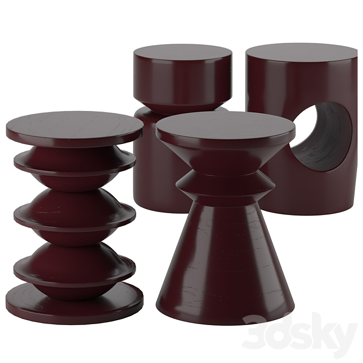 Set of side tables 04 - Table - 3D model