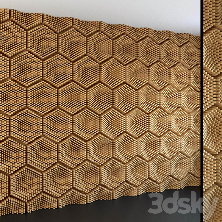 Parametric wall 014 - 3D panel - 3D model