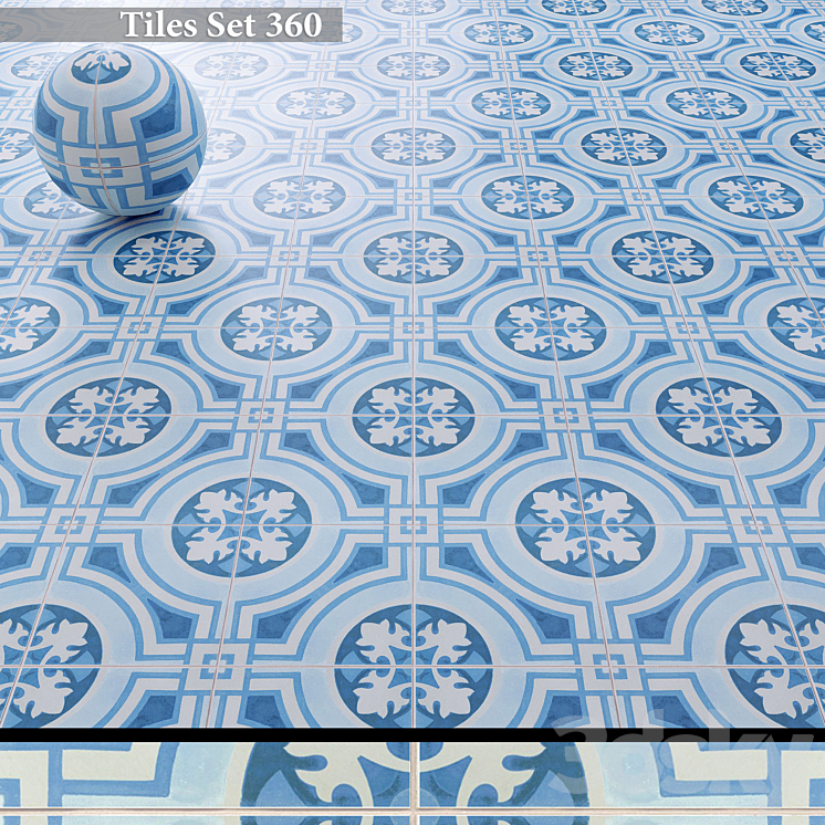 Tiles set 360 - Tile - 3D model