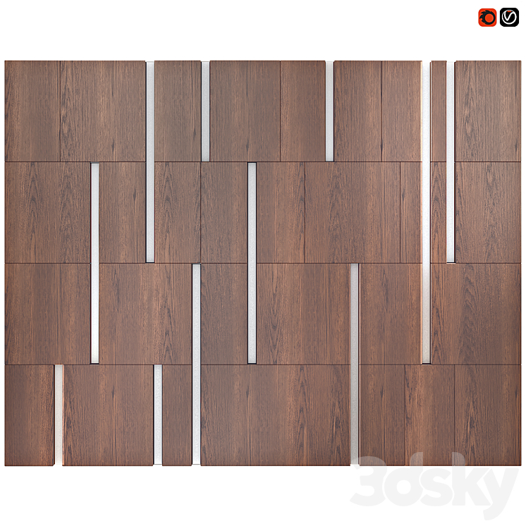 Decor wood Panel 33 - Other decorative objects - 3D model