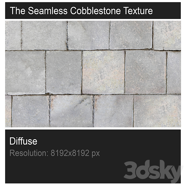The Seamless Cobblestone Texture - Stone - 3D model