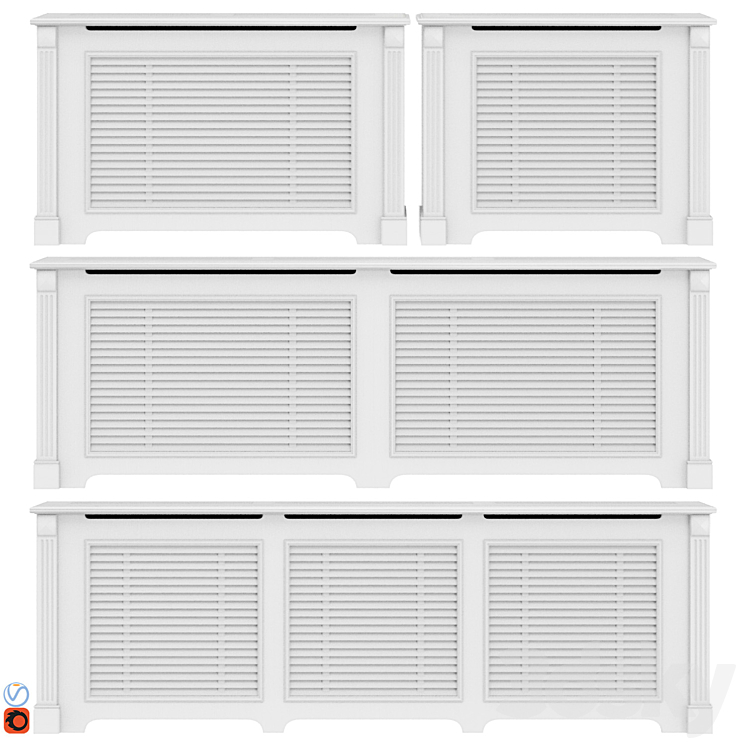 Decorative radiator screen set_06 - Radiator - 3D model