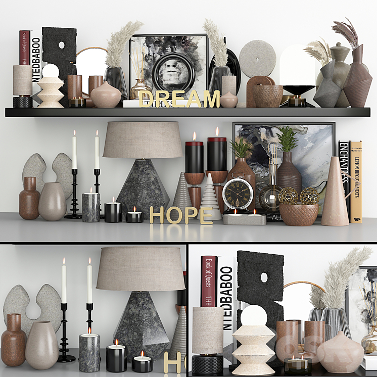 Luxter modeling-decorative set vol 1 - Decorative set - 3D model