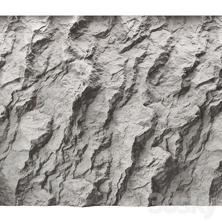 Rock cliff wall №38 - Stone - 3D model