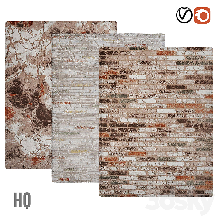 Low poly premium rug No. 6 - Carpets - 3D model