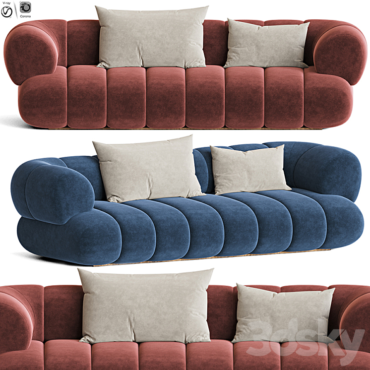 Intermede Sofa Roche Bobois - Sofa - 3D model