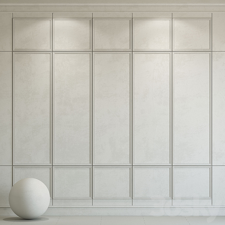 Decorative plaster with molding 220 - Stone - 3D model