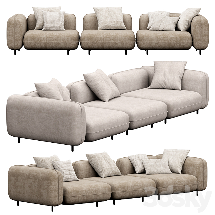 Delavega modular sofa dp1 d2 dp3 - Sofa - 3D model