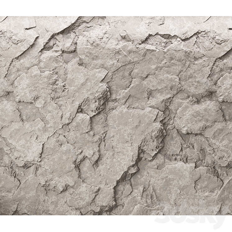 Rock cliff wall №41 - Stone - 3D model