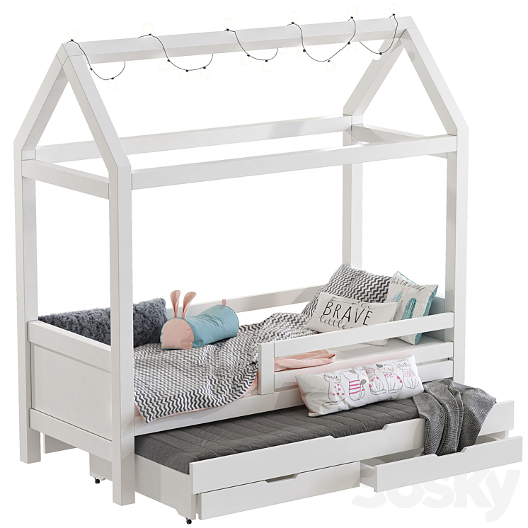 Lodge Bed Nature Kid Maya - Bed - 3D model