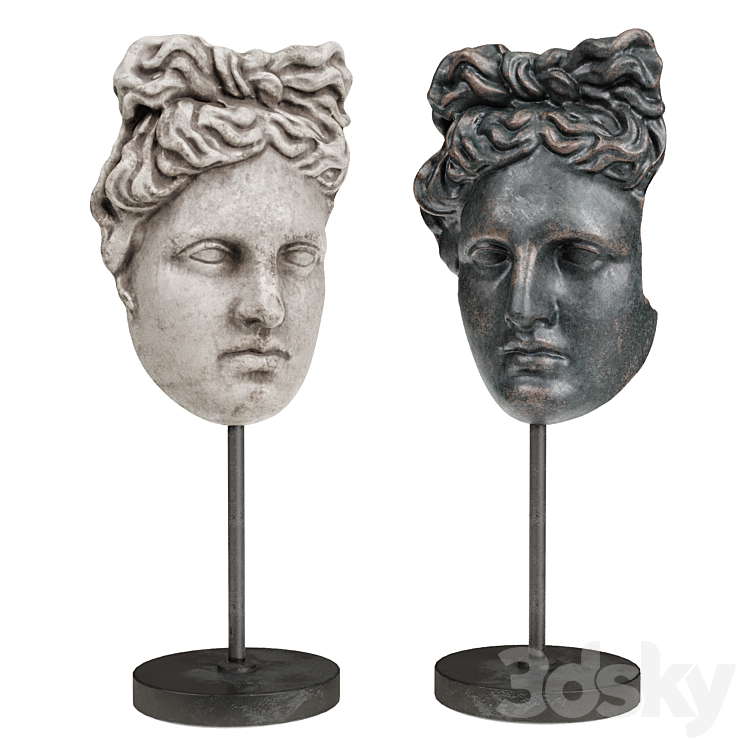 Apollo Belvedere mask - Sculpture - 3D model