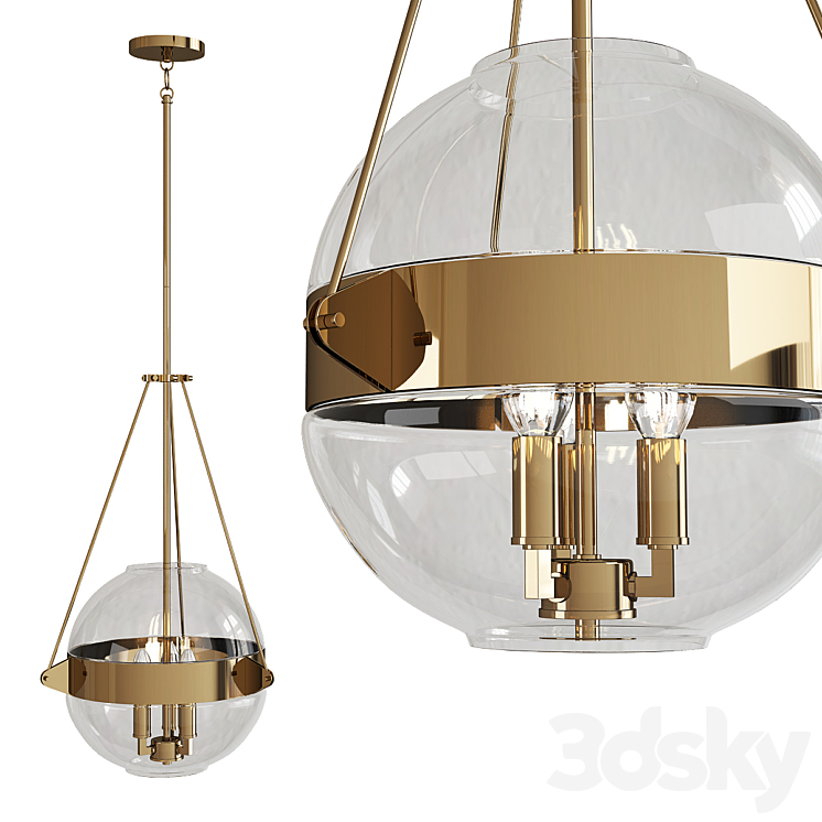 Atrio 3 light pendant light - Pendant light - 3D model