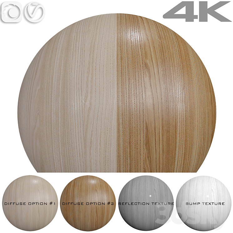 Seamless texture - Chestnut - Wood - 3D model