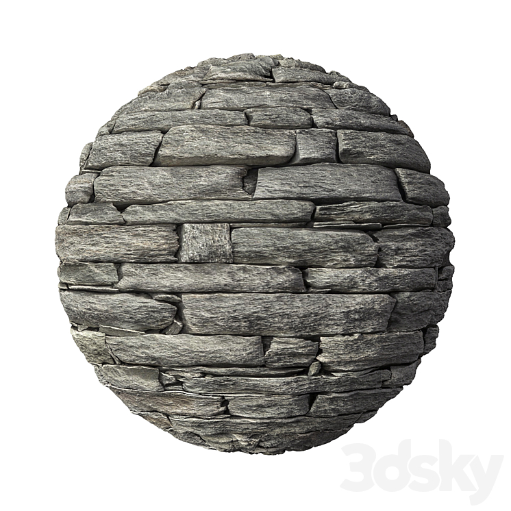 Decorative rock brick - Wall covering - 3D model