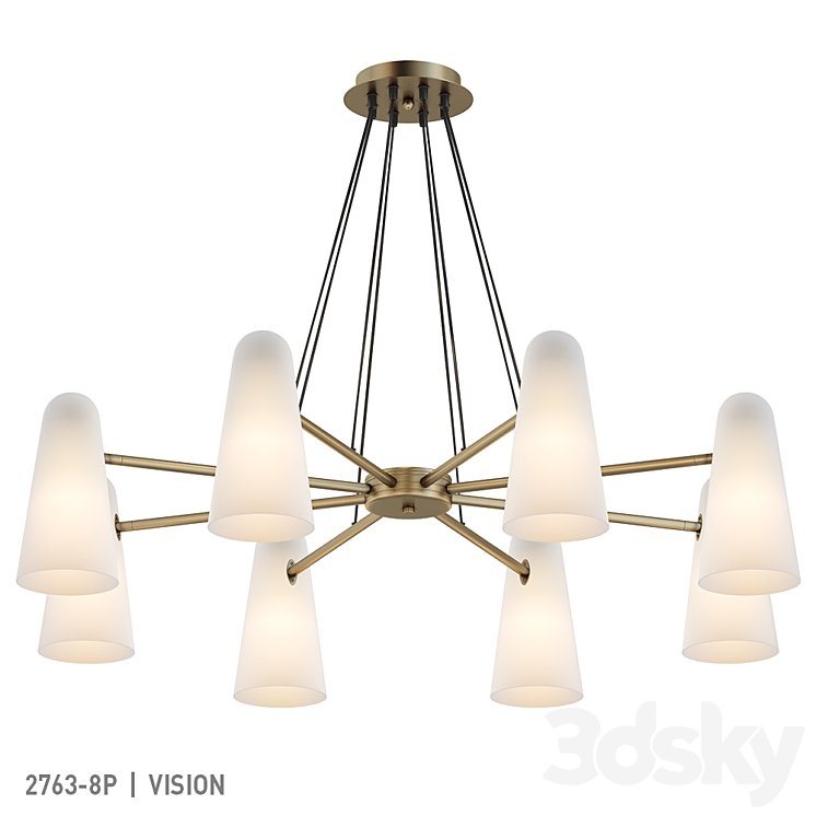 Favorite 2763-8P - Pendant light - 3D model