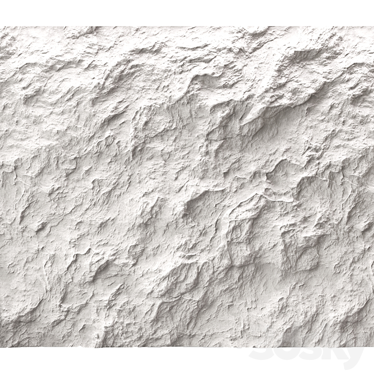 Rock cliff wall №44 - Stone - 3D model