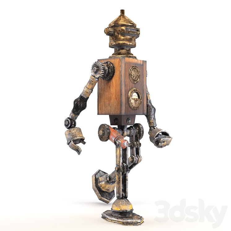 Robot steampunk - Sculpture - 3D model