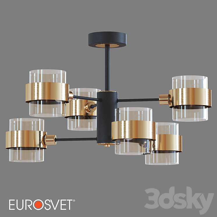 OM Ceiling chandelier in loft style Eurosvet 70127/6 Arcada - Pendant ...