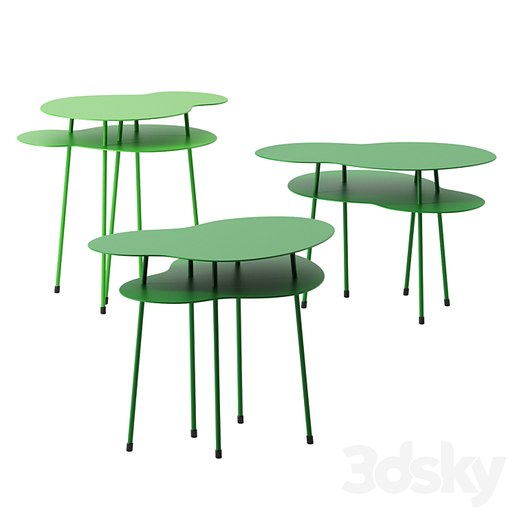 Amazonas coffee tables by Offecct - Table + Chair - 3D model