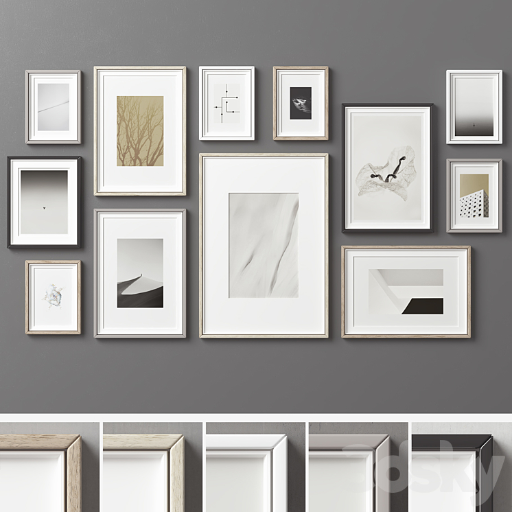 Picture Frames Set -307 - Frame - 3D model