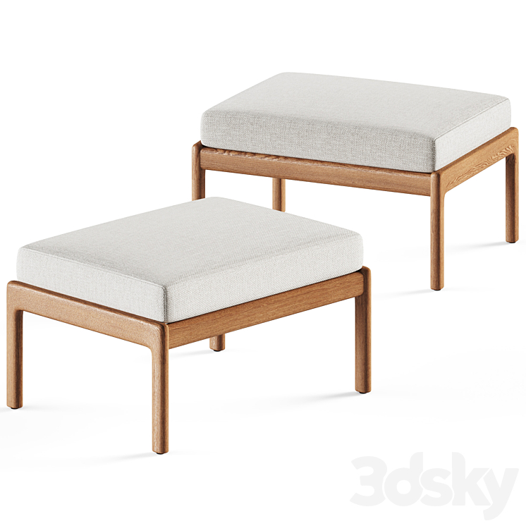 Outdoor Ottoman by Ethnicraft - Other soft seating - 3D model